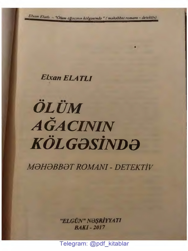 Elxan Elatli Olum Agacinin Kolgesinde 115844 | PDF