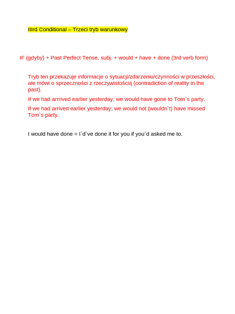 3rd Conditional | PDF