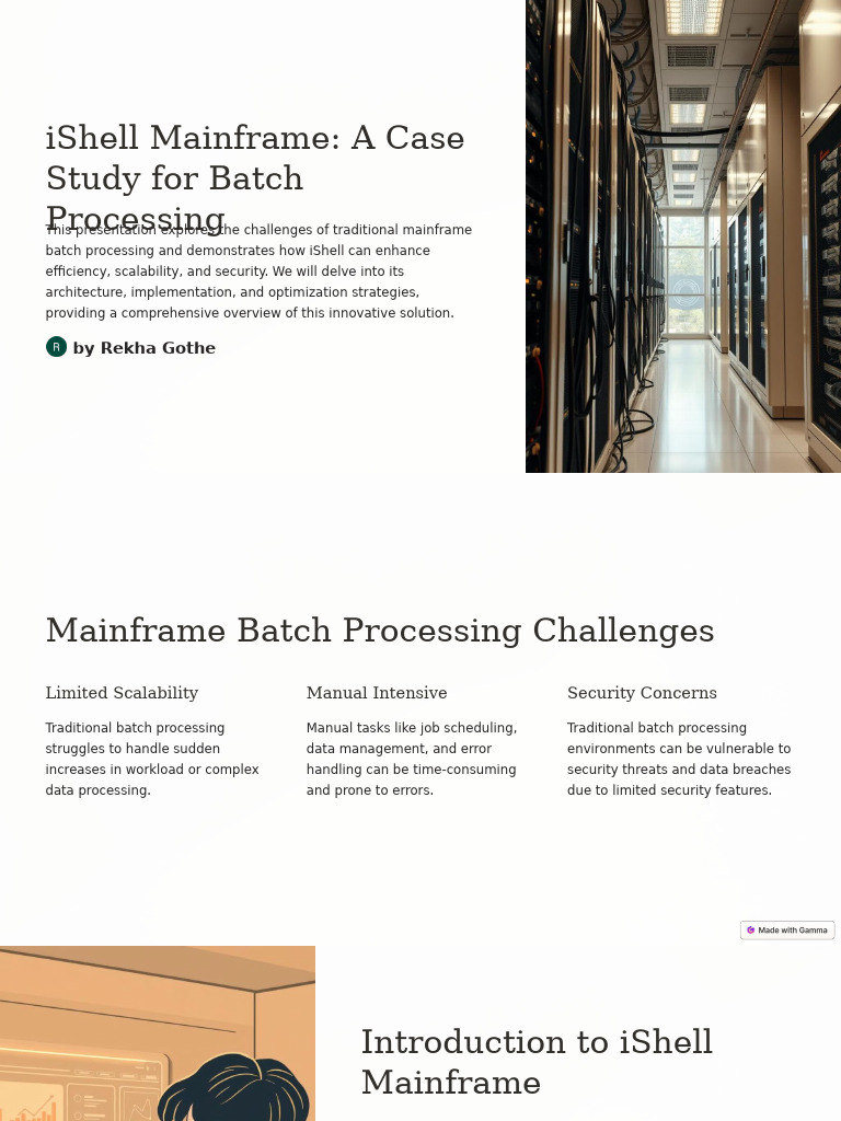 IShell Mainframe A Case Study For Batch Processing | PDF | Scalability | Computing