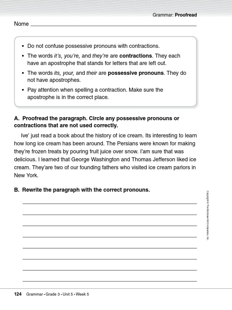 Wonders Grammar Reproducibles Grade 3 - 132 | PDF