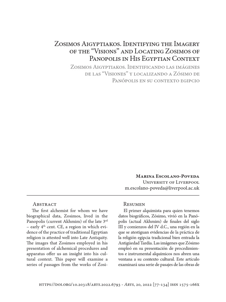 6793-Texto Del Artículo-12977-1-10-20221216 | PDF | Alchemy