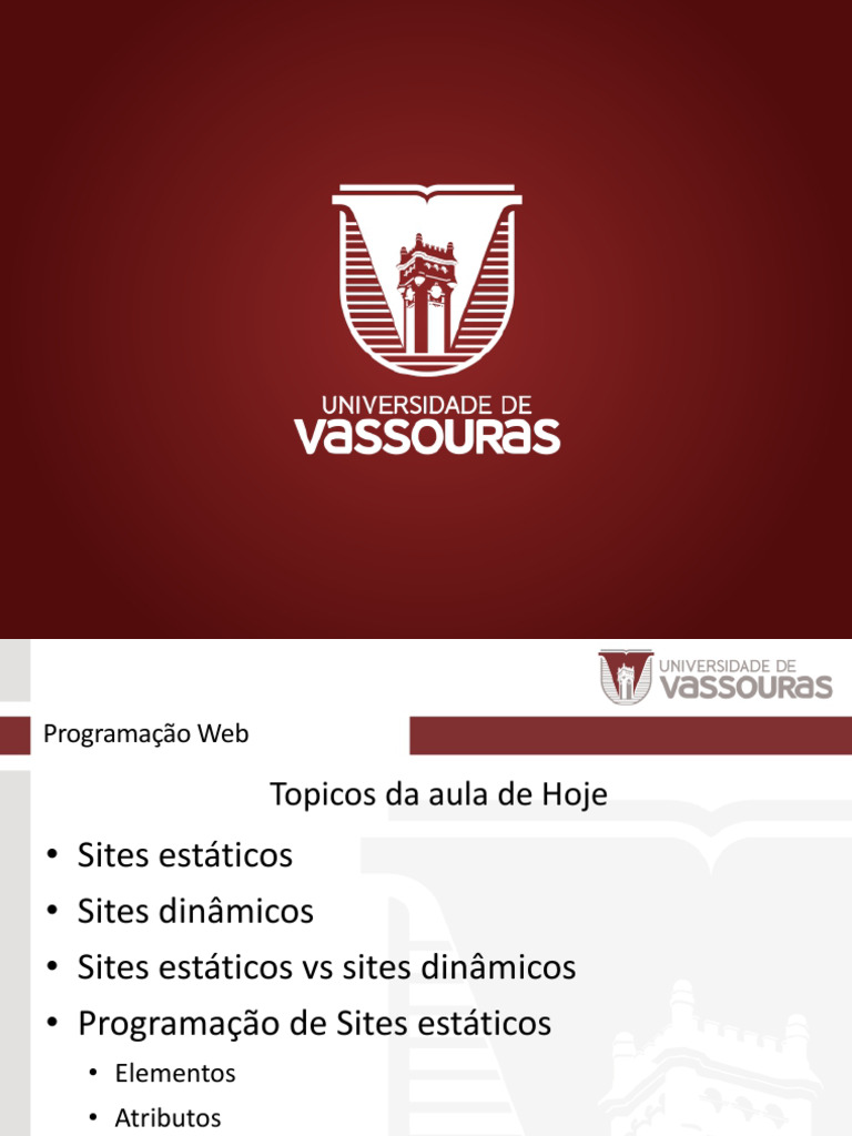 Aula4 - Site Estático Vs Dinamico | PDF | Html | Rede mundial de ...