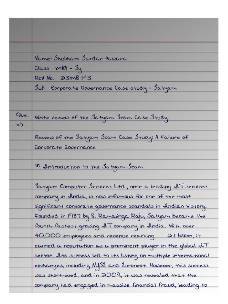 Case study - Satyam_Shubham_Pawara_ | PDF