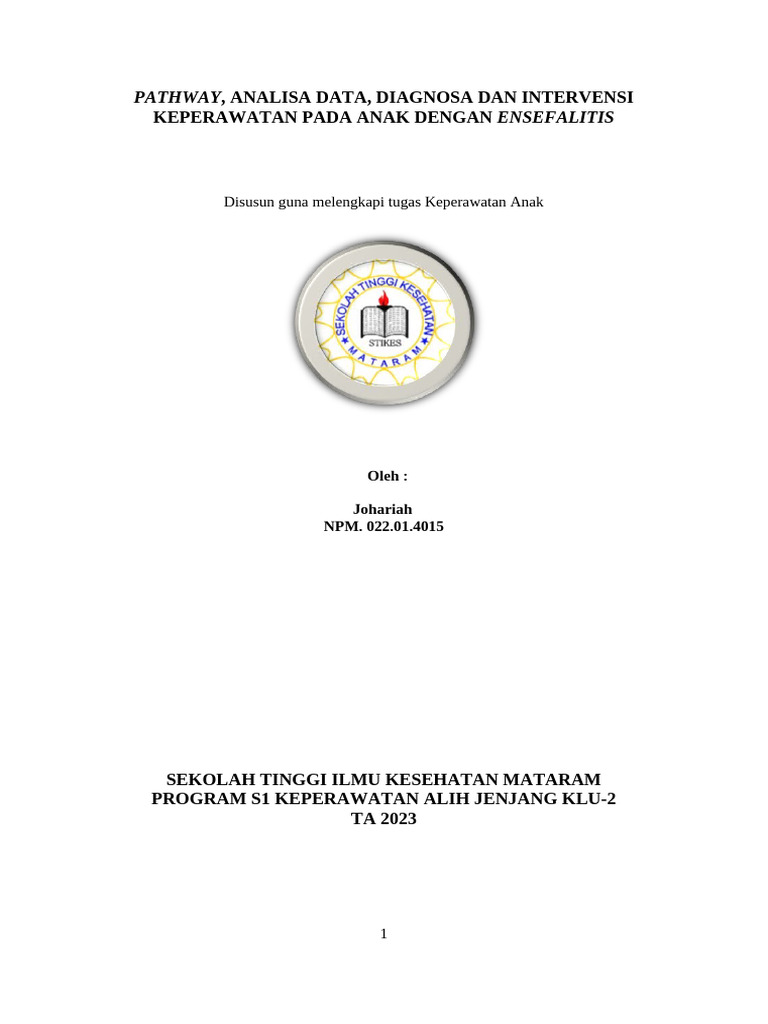 Keperawatan Anak dengan Ensefalitis | PDF