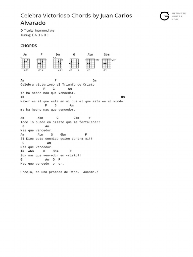 celebra victorioso chords | PDF