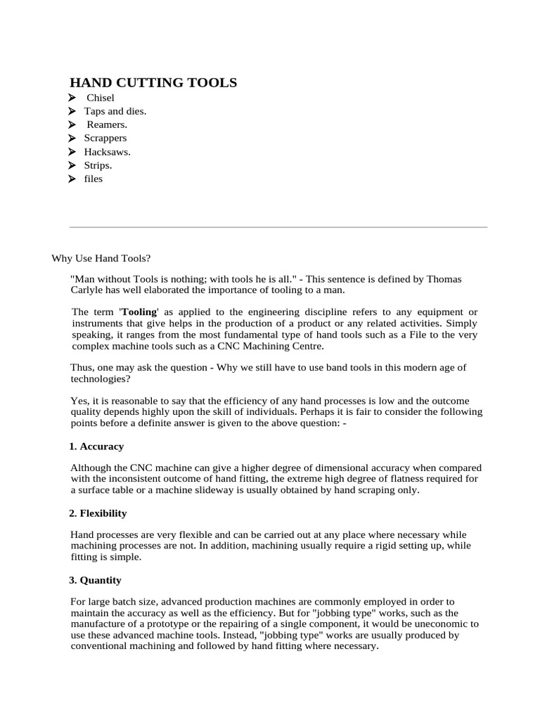 Workshop Technology Hand Tools | PDF | Drilling | Drill