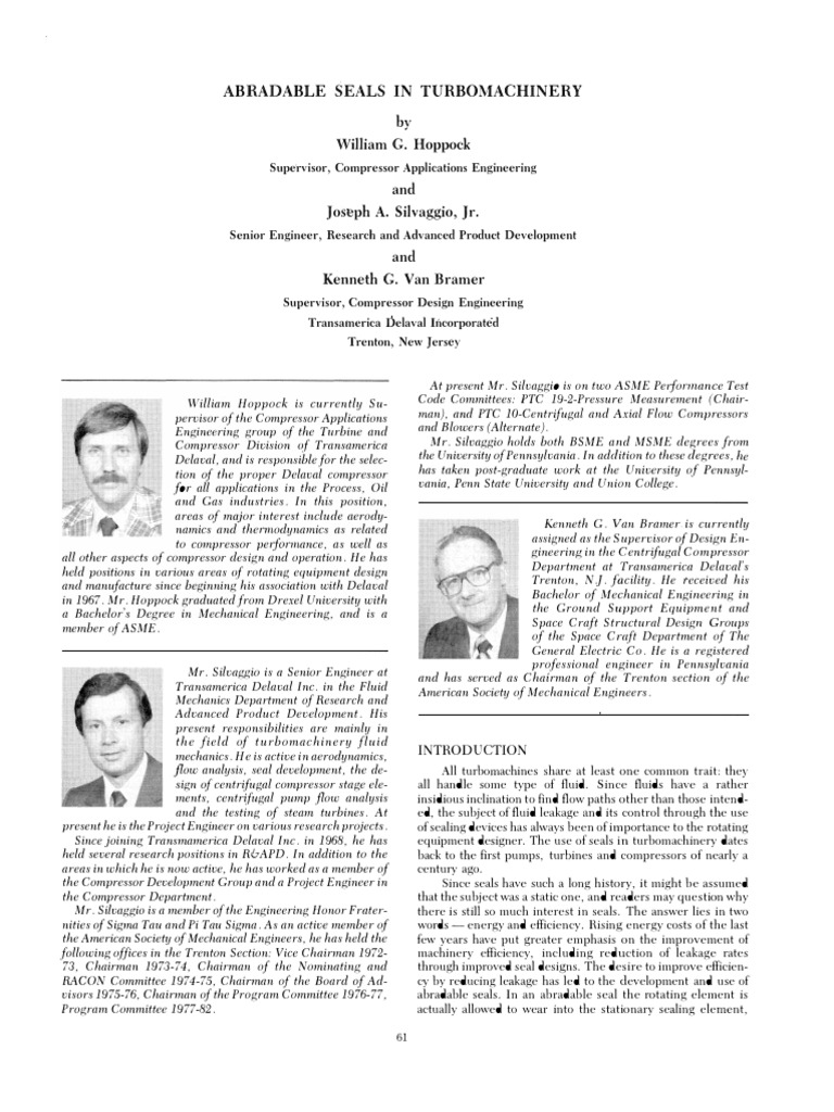 Abradable Seals for Engineers | PDF | Turbomachinery | Energy Technology