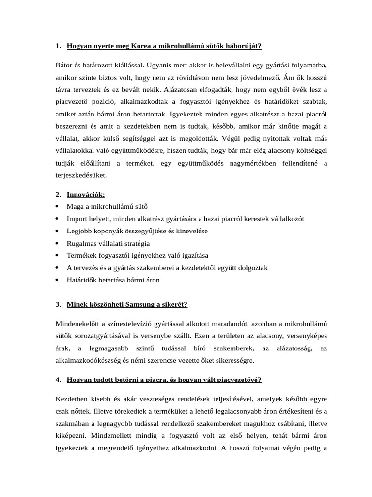 Samsung Esettanulmany | PDF