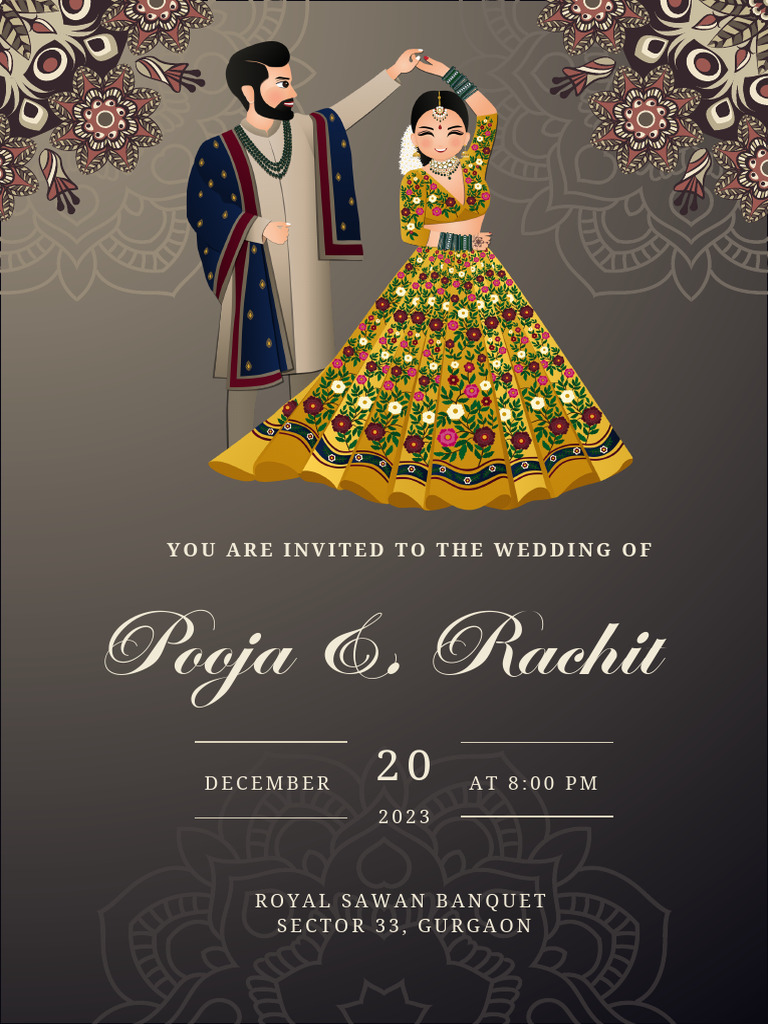 Indian Wedding Invitation Design | PDF