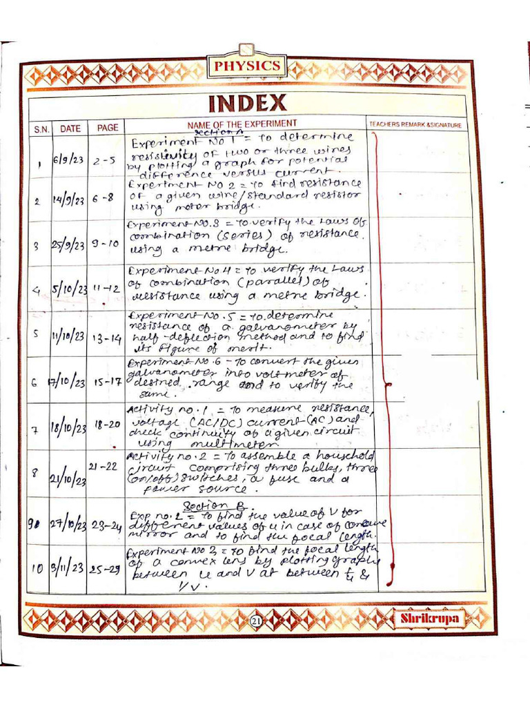 Class XII PHYSICS Practical Record | PDF Class XII PHYSICS Practical Record | PDF