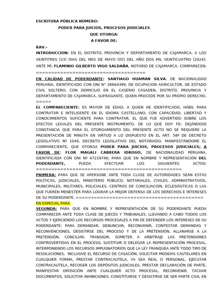 Poder para Juicios | PDF | Ley procesal | Judicaturas