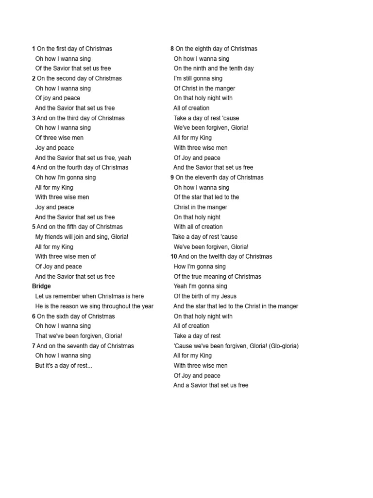 12 Days of Christmas | PDF | Christmas | Religious Holidays