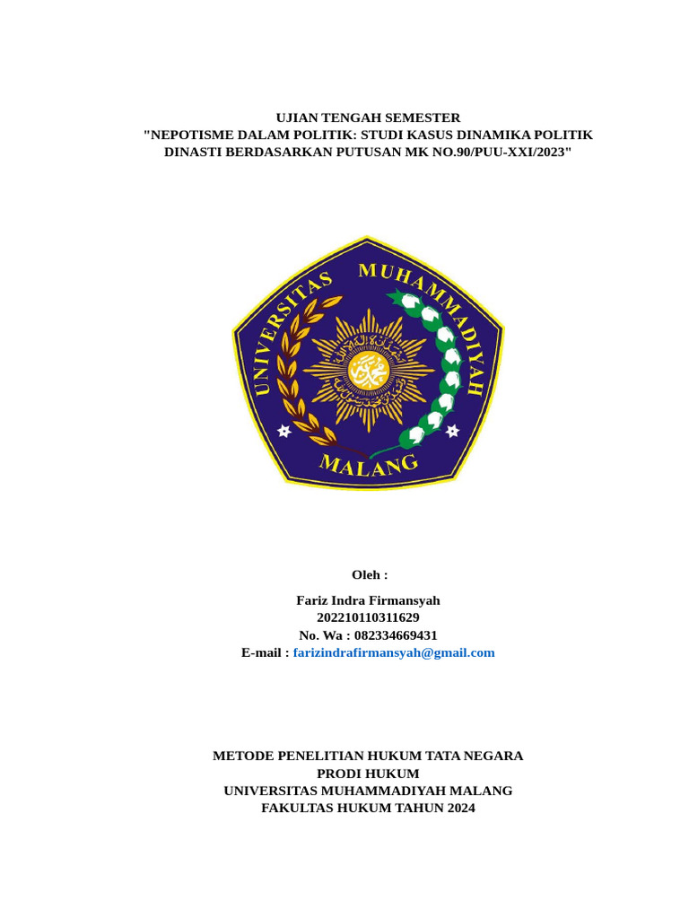 Fariz indra f_629_Metode Penelitian Hukum | PDF