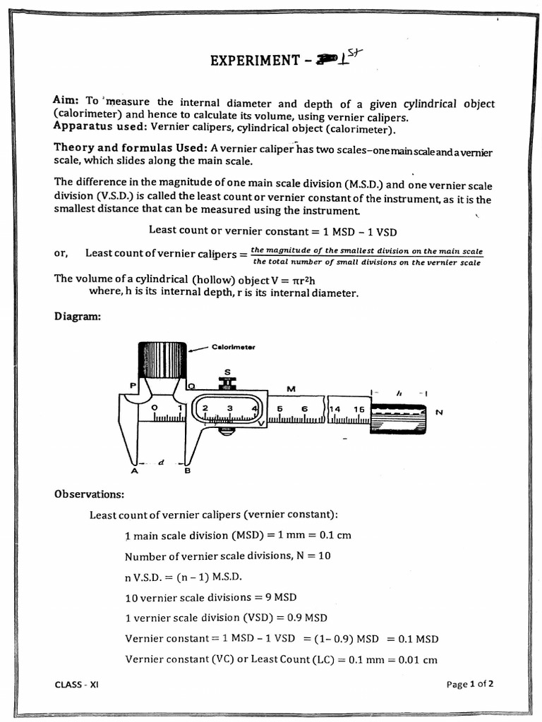XI Physics Practical Manuals 1 to 7[1] | PDF
