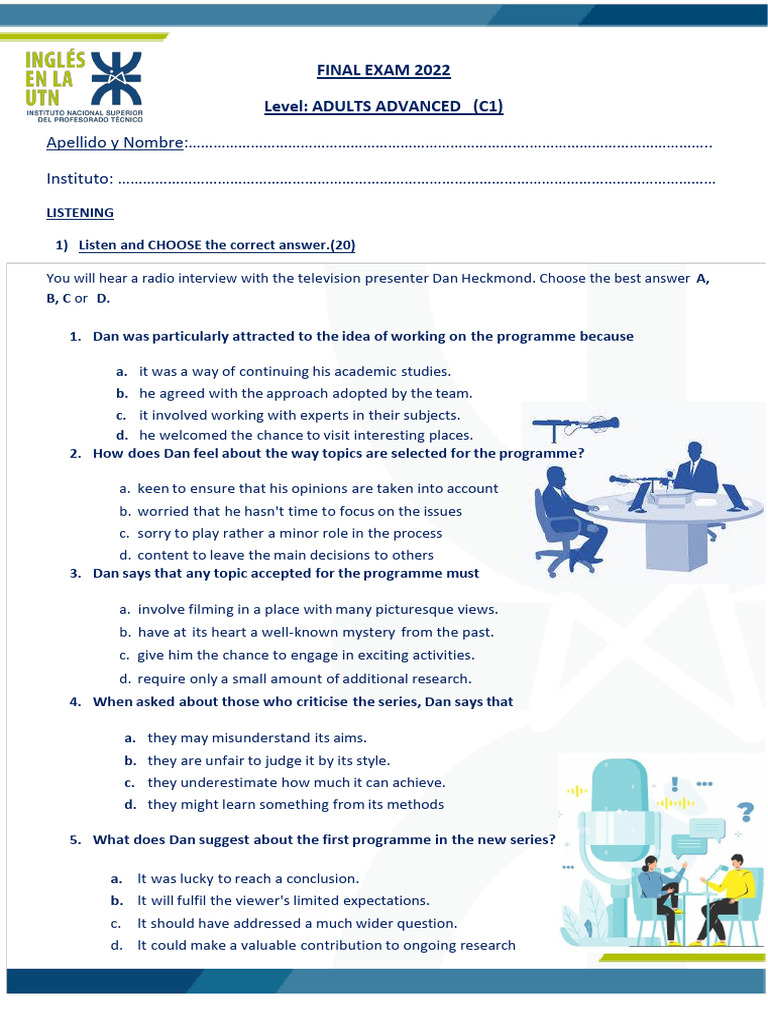 Adults Advancedfinal Exam 2022 | PDF