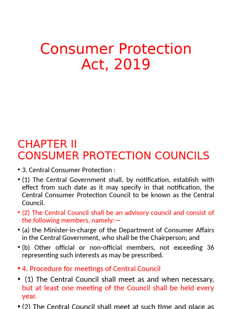 Consumer Protection Act, 2019 | PDF | Justice | Crime & Violence