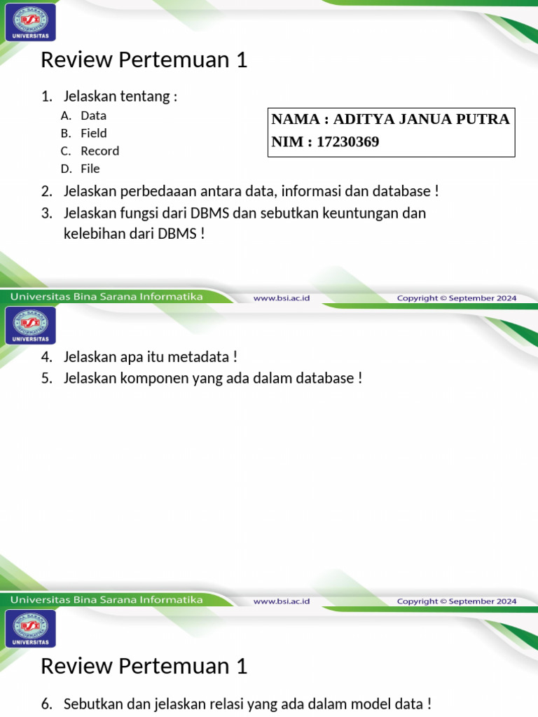 Konsep Dasar Database dan DBMS | PDF
