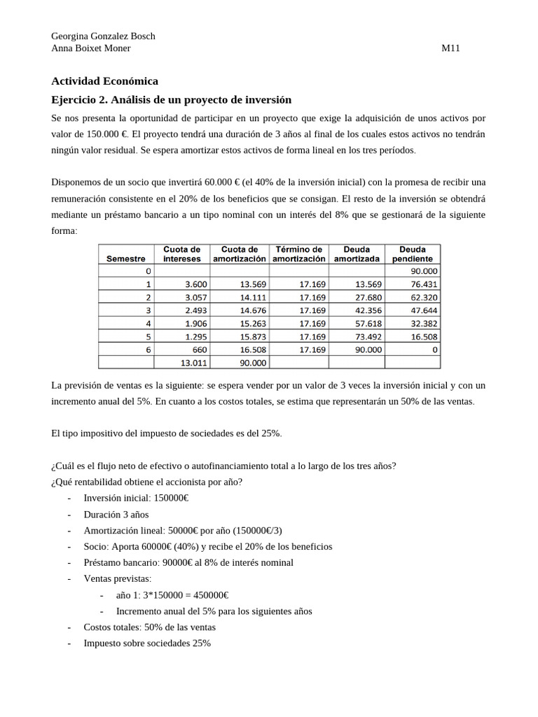 GeorginaGonzalez AnnaBoixet Act Eco 2 | PDF | Economias | Dinero