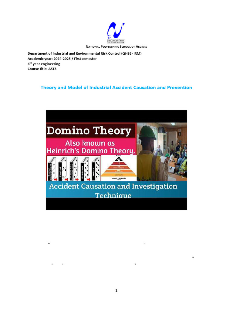 Heinrich's Domino Theory of Accident Causation | PDF | Causality