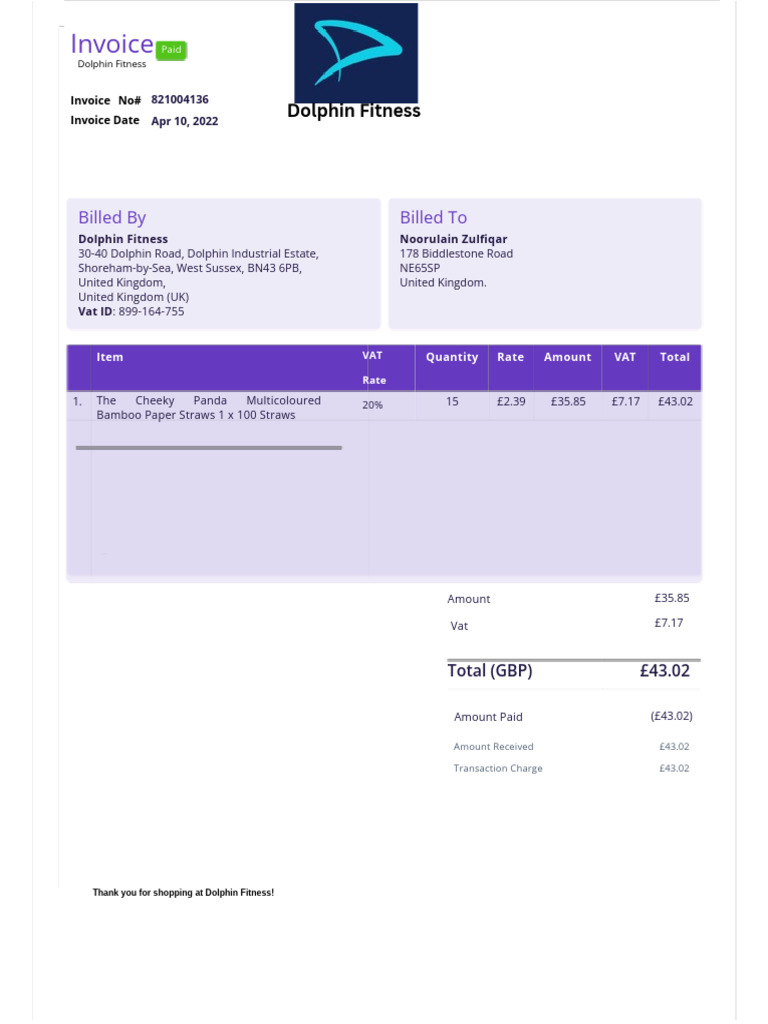 Billing Invoice PDF | PDF