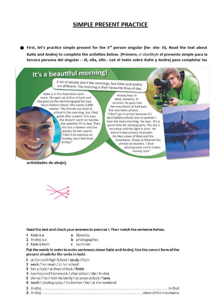 8 Simple Present Practice | PDF