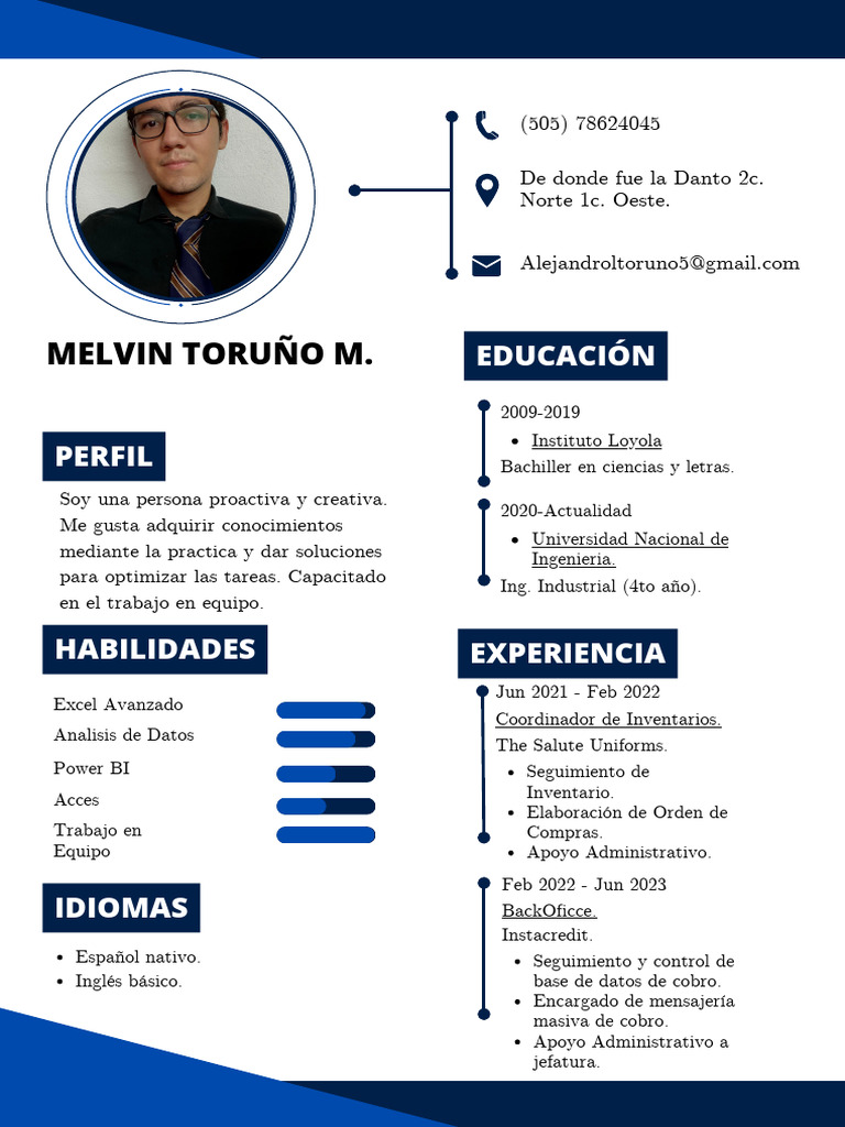 CV_Melvin | PDF | Business | Informática