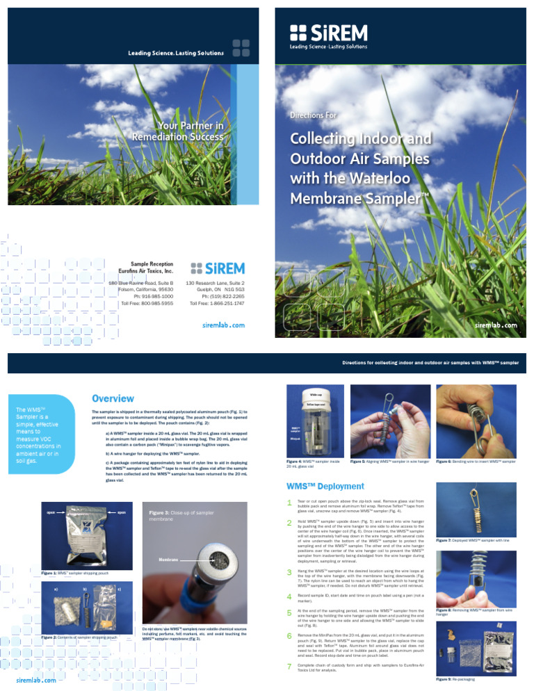 WMS SOP Passive Air Sampling | PDF