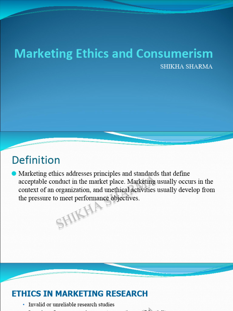 Marketing Ethics and Consumerism | PDF | Marketing | Sales