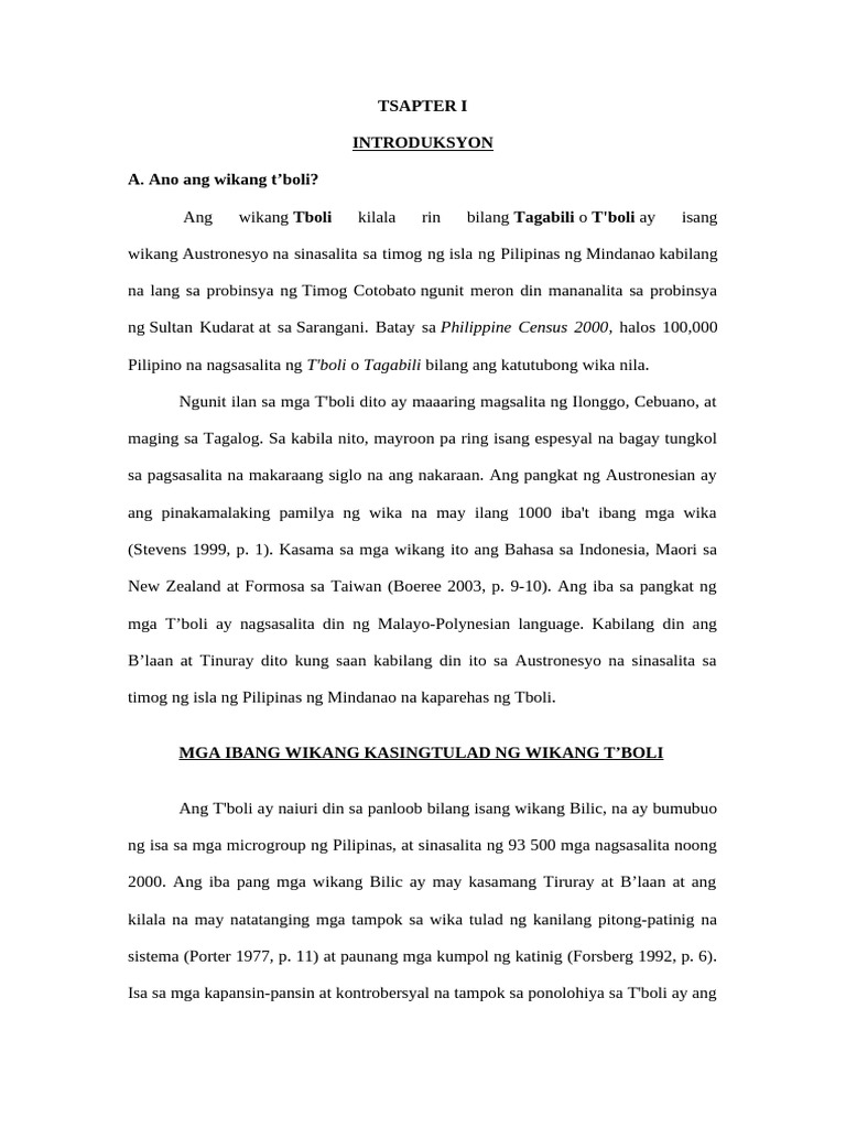 FIL101 - T'boli | PDF