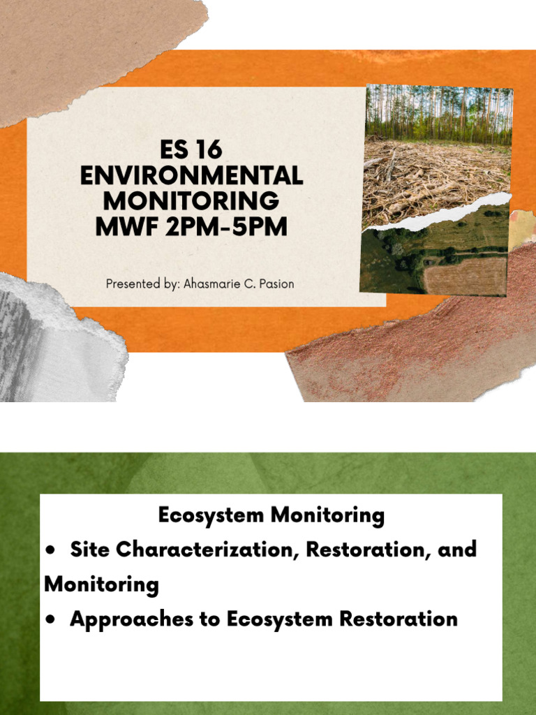 Topic 4 Ecosystem Monitoring | PDF