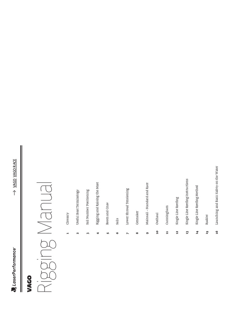 Laser Vago Rigging Guide | PDF | Rigging | Sail