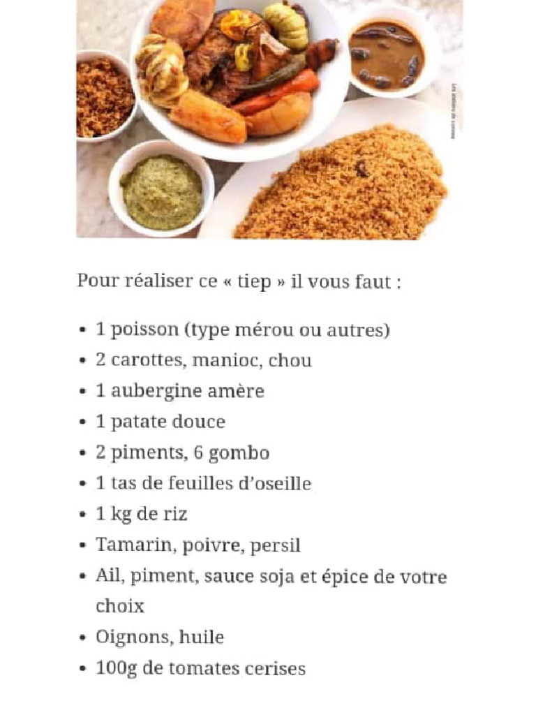 le tchep djen senagalais | PDF