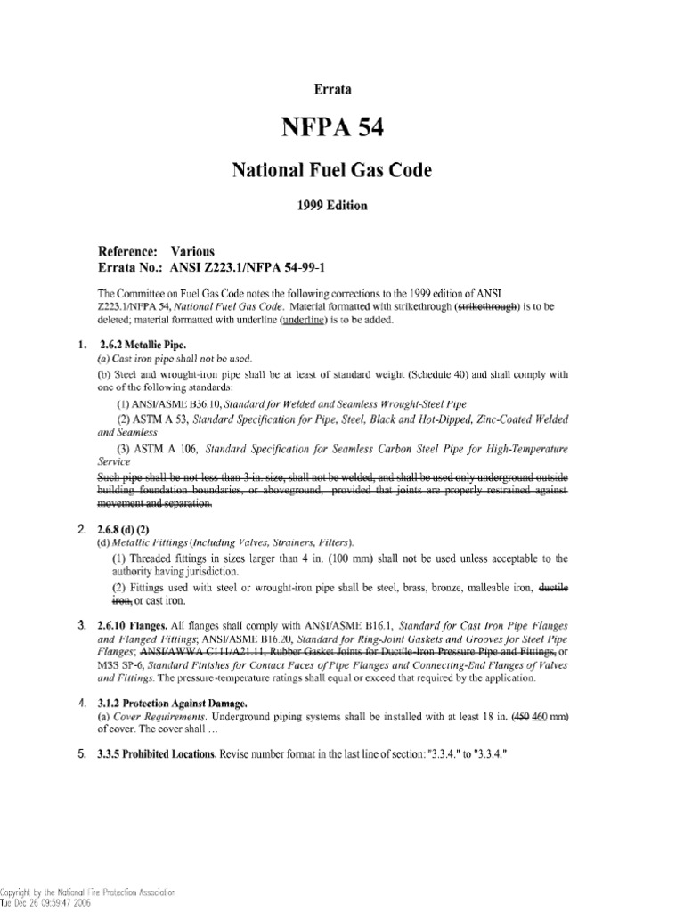 454 Nfpa 54 | PDF