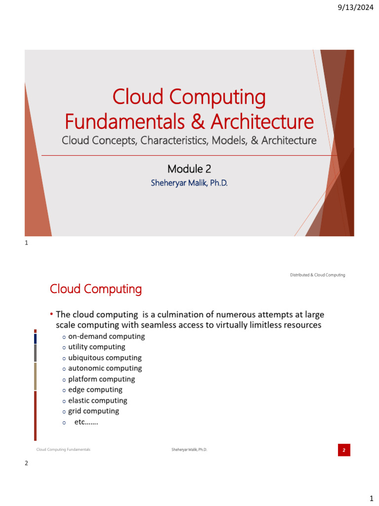 Module 2 - Cloud Computing Fundamentals Architecture | PDF | Cloud Computing | Software As A Service