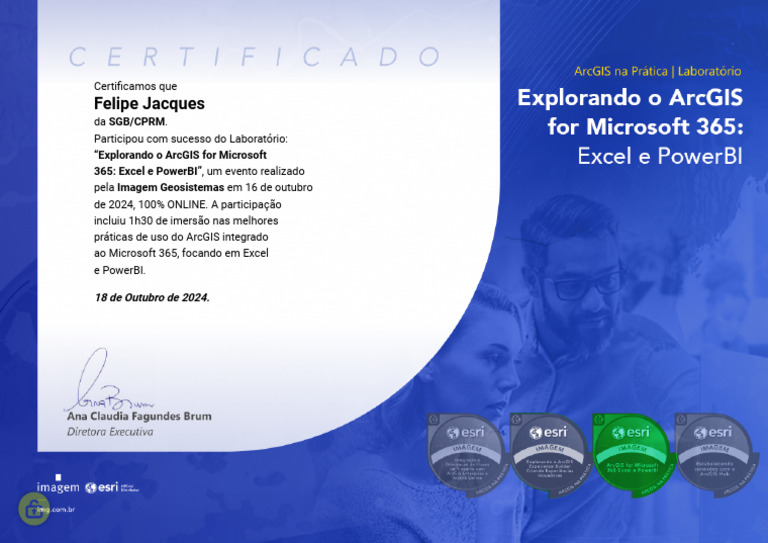 Emita Seu Certificado de Participação No Laboratório - "Explorando o ...
