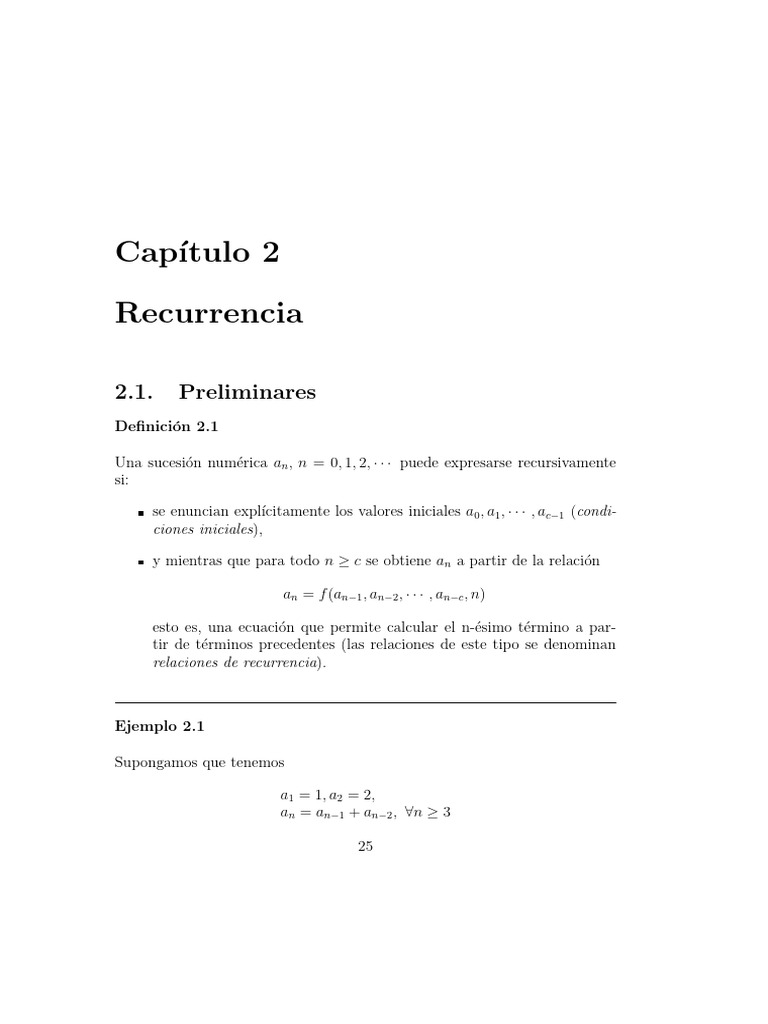 Apunts Recurrencia | PDF | Relación de recurrencia | Ecuaciones