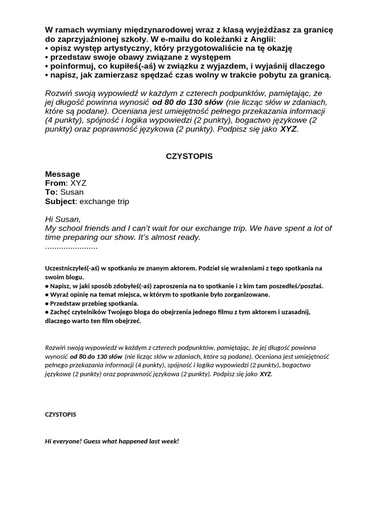 Matura Writing | PDF