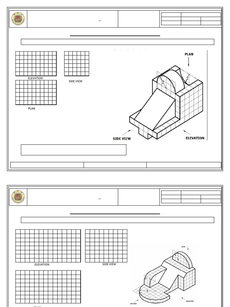 EBS 141-Sheet-6-Orthographic Projection-+Missing View | PDF | Drawing ...