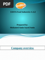Edita Food Industries Overview | PDF | Confectionery | Foods