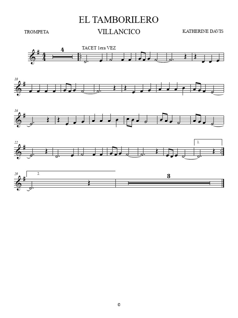 El tamborilero - Trompeta | PDF