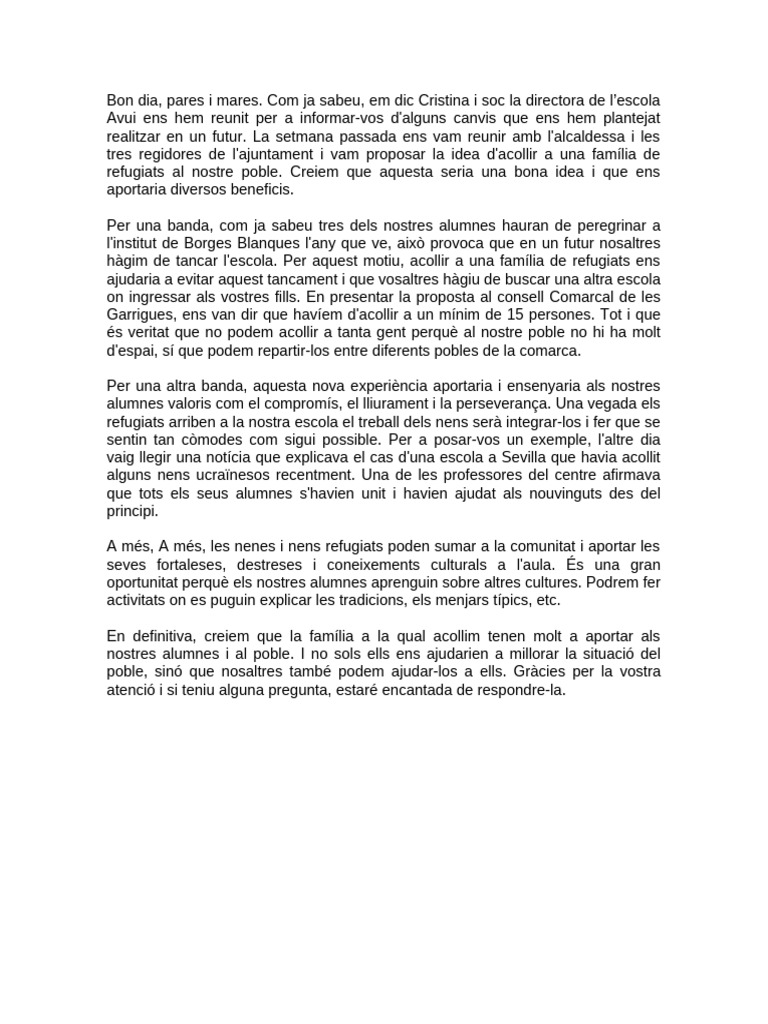 Pràctica Oral Català | PDF