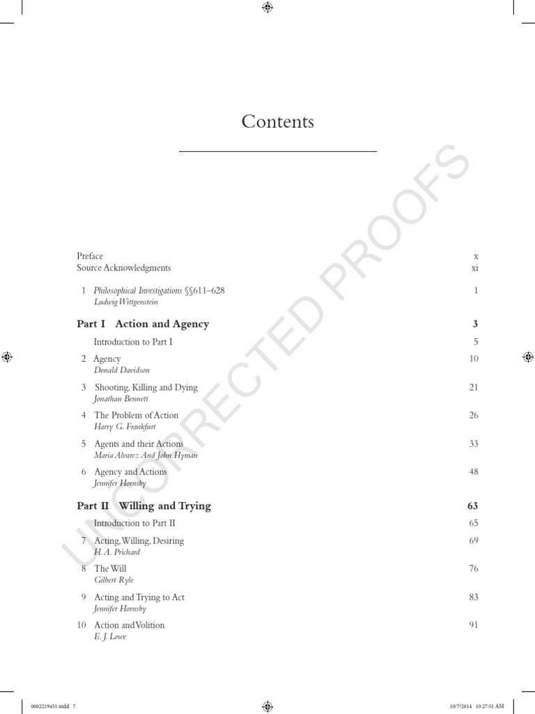 Philosophy of Action An Anthology | PDF | Action (Philosophy) | Western Philosophy