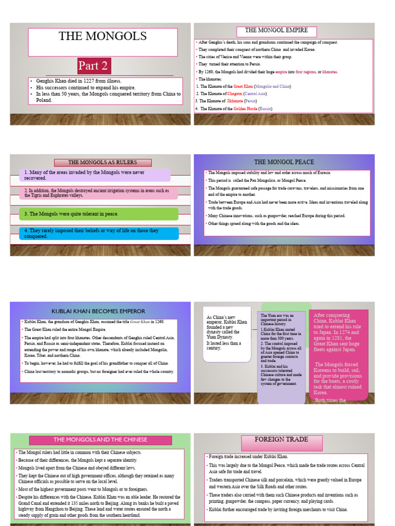 The Mongols 2.Pptx | PDF | Mongol Empire | Mongols