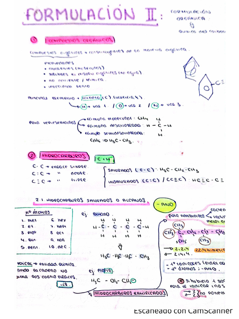 Formulación Orgánica | PDF