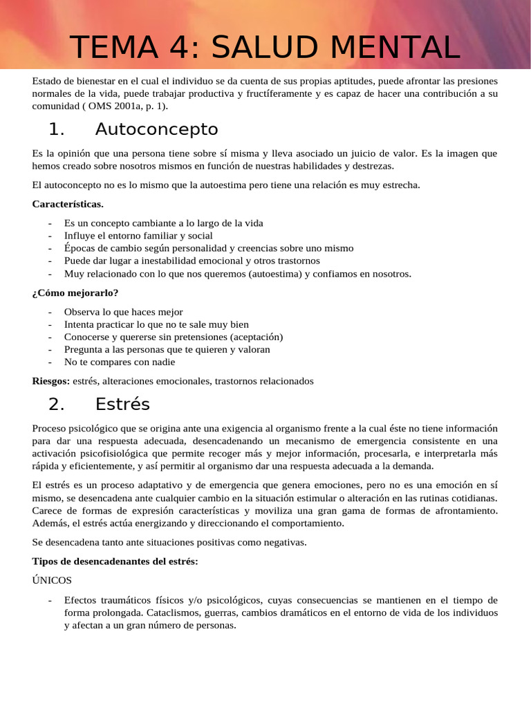 Free TEMA 4 Psico Salud | PDF | Ansiedad | Desorden obsesivo compulsivo