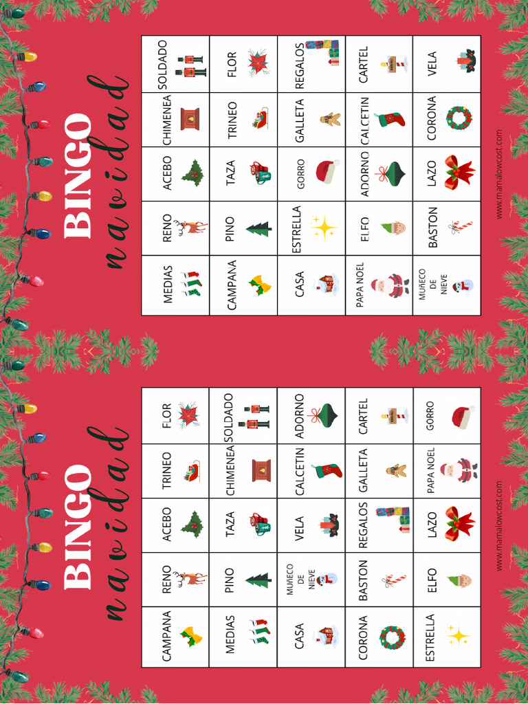 Bingo Navidad Palabras | PDF