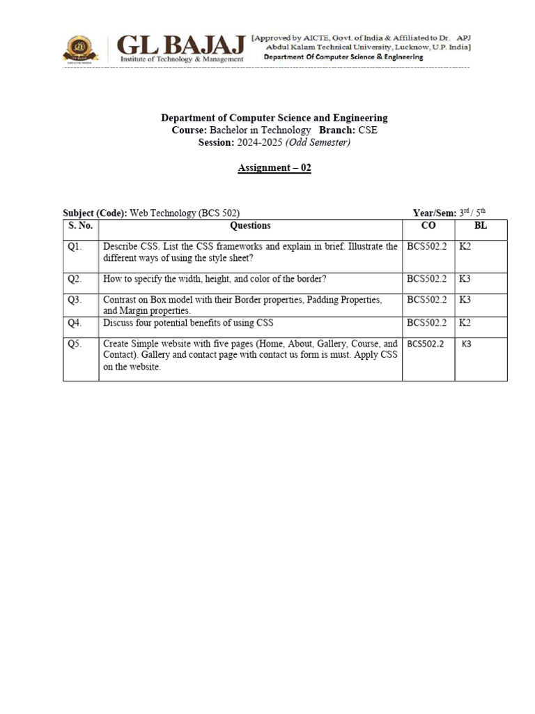 WT Assignment 2 | PDF