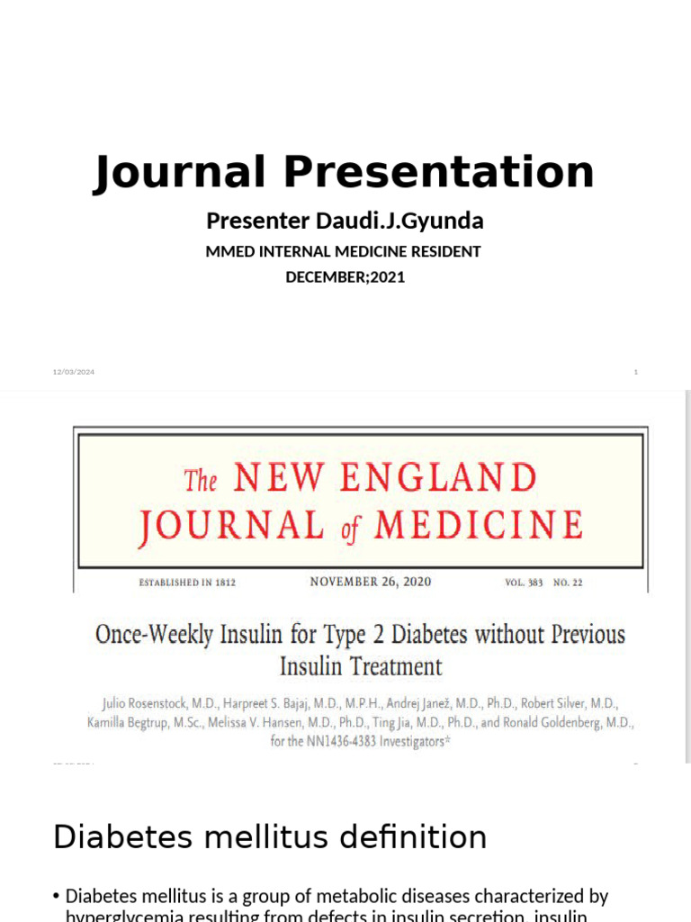Weekly Insulin Journal | PDF | Diabetes | Hyperglycemia