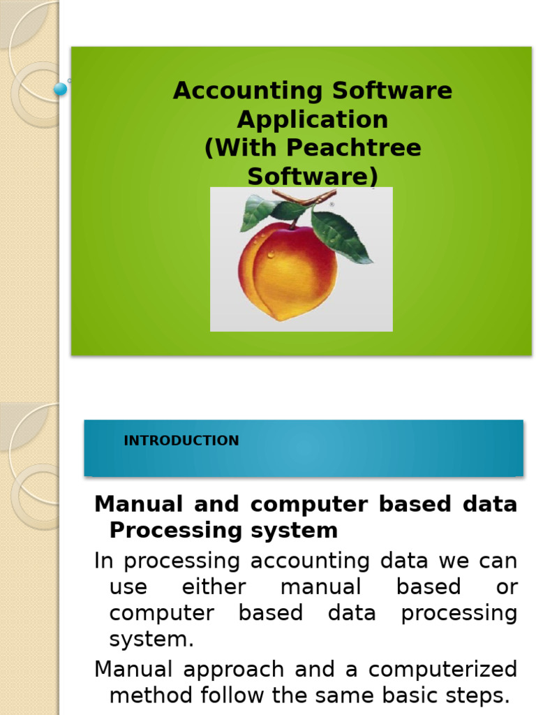 Peachtree PPT 1 | PDF | Input/Output | System
