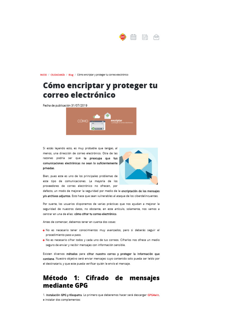 Cómo Encriptar y Proteger Tu Correo Electrónico | PDF | Cifrado | Clave ...